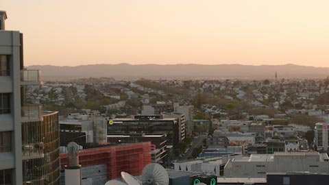 TVNZ building and view of Ponsonby